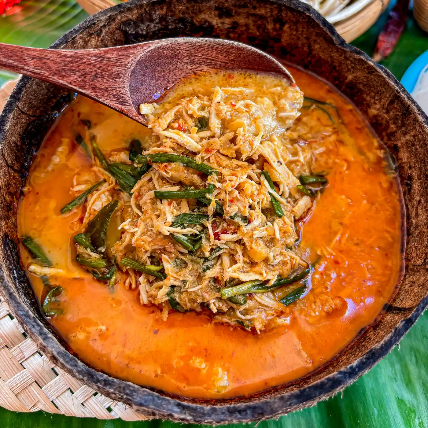 Easy Khao Poon Recipe (Lao Chicken Noodle Soup)