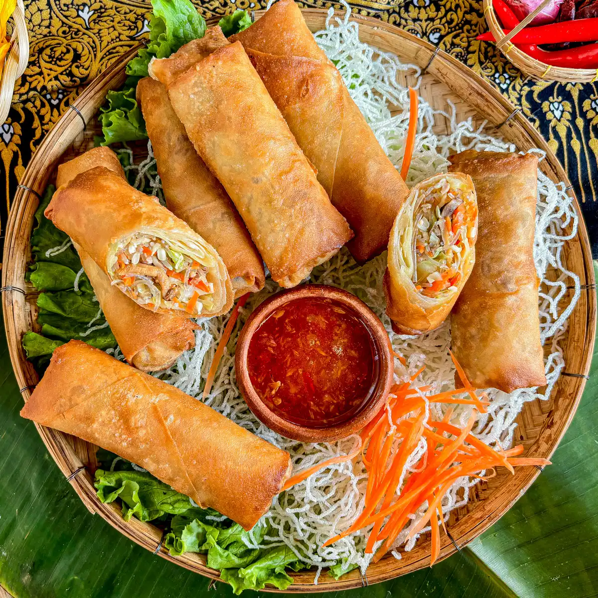 Easy Thai Egg Rolls Recipe (Crispy Spring Rolls)